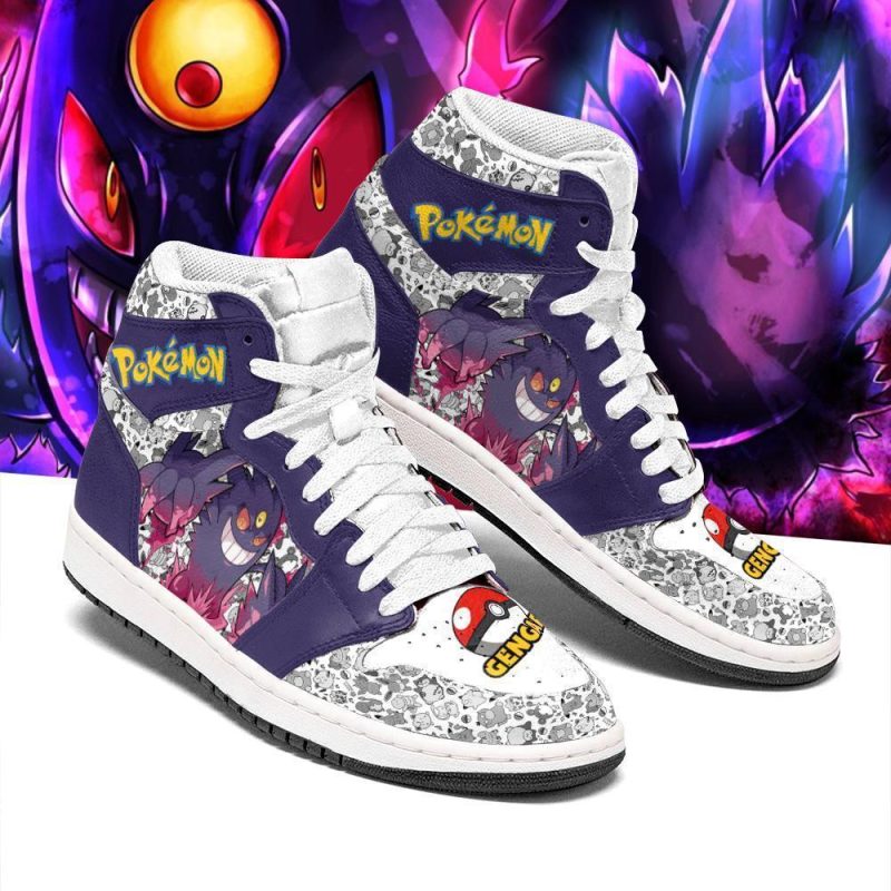 POKEMON Gengar Anime Air Jordan 1 High Sneakers