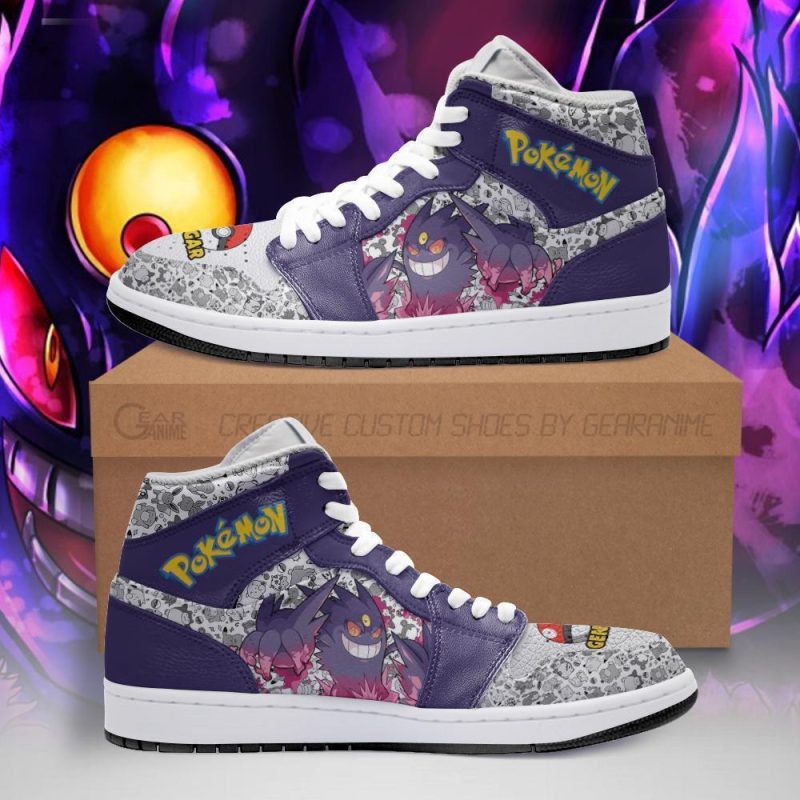 POKEMON Gengar Anime Air Jordan 1 High Sneakers