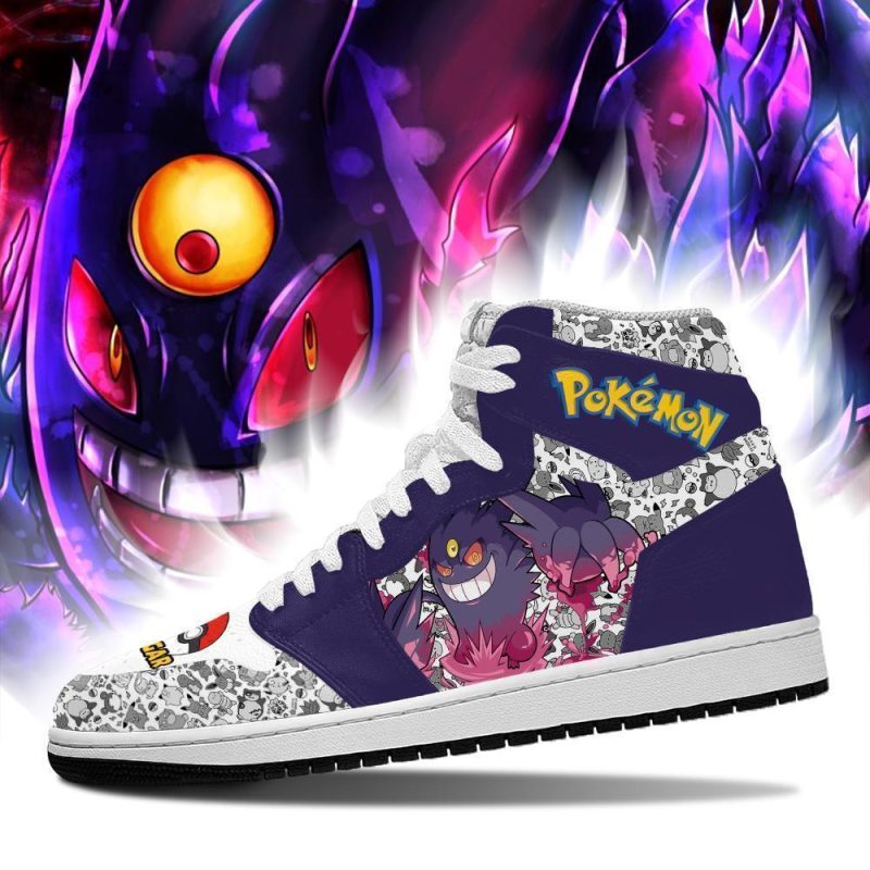 POKEMON Gengar Anime Air Jordan 1 High Sneakers