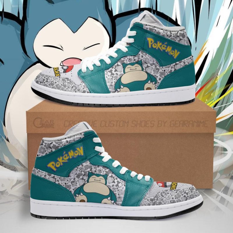 POKEMON Snorlax Anime Air Jordan 1 High Sneakers
