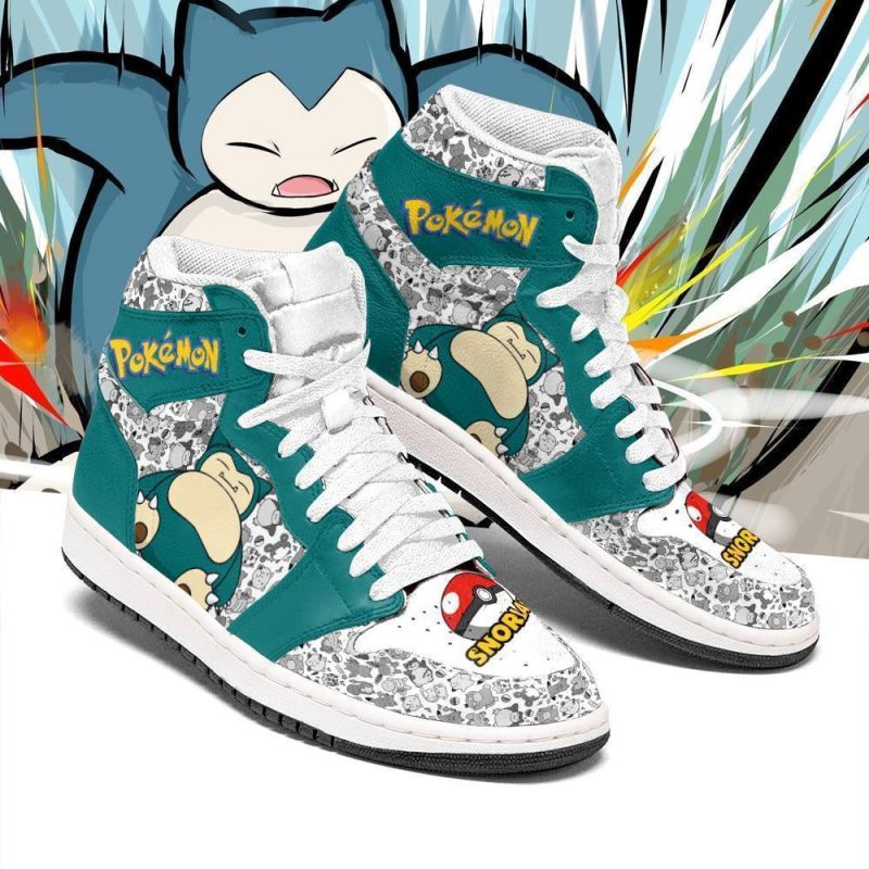 POKEMON Snorlax Anime Air Jordan 1 High Sneakers