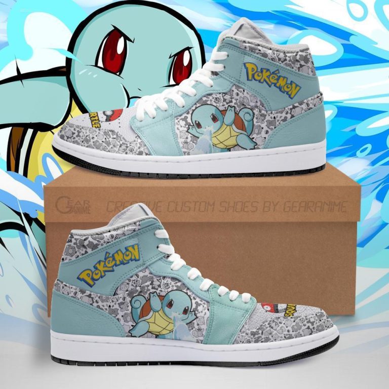POKEMON Squirtle Anime Air Jordan 1 High Sneakers