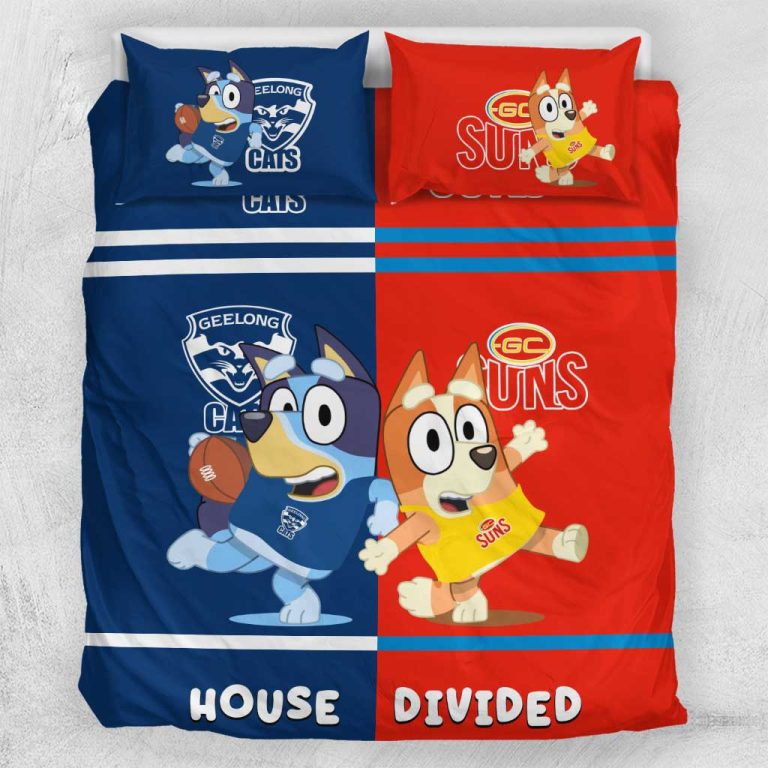 AFL 2 Teams x Bluey House Divided Doona Cover