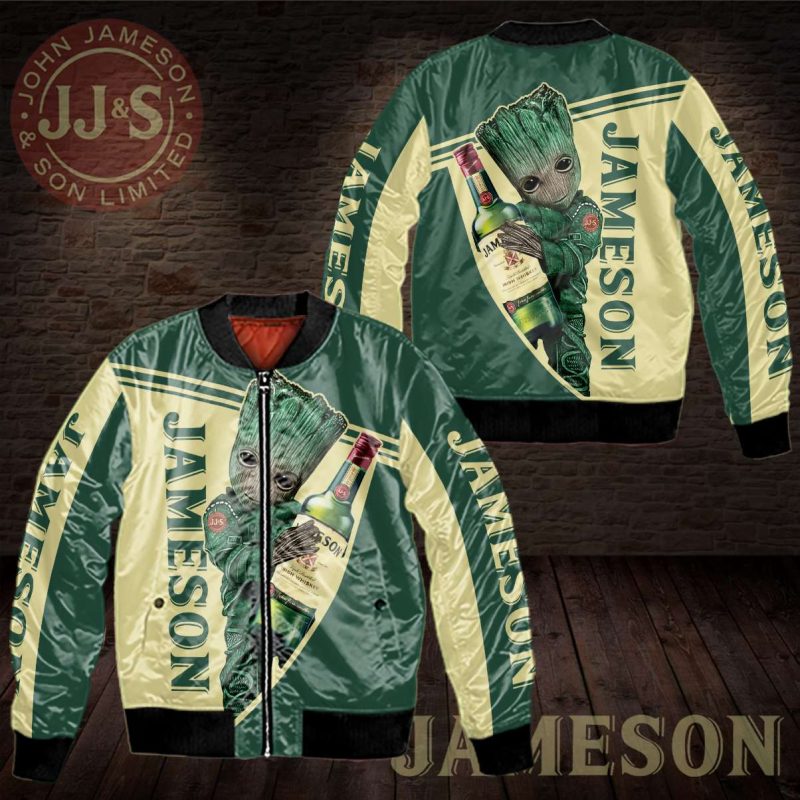 Jameson Irish Whiskey Baby Groot Bomber Jacket