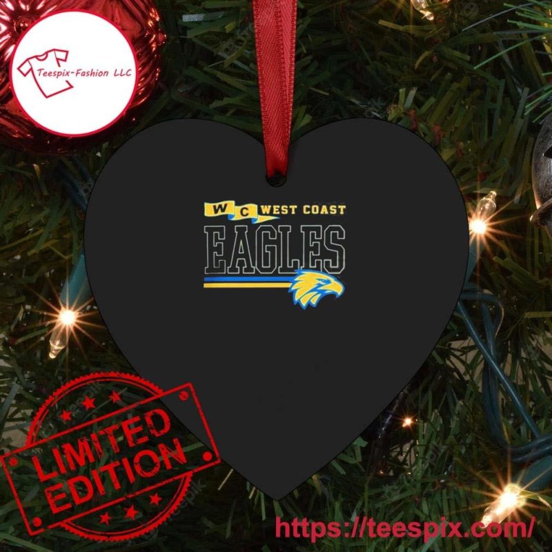 AFL West Coast Eagles Wce Super Heart Shaped Ornament