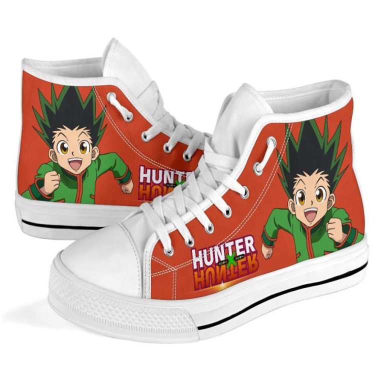 HUNTER X HUNTER Gon Freecss Orange High Top Shoes