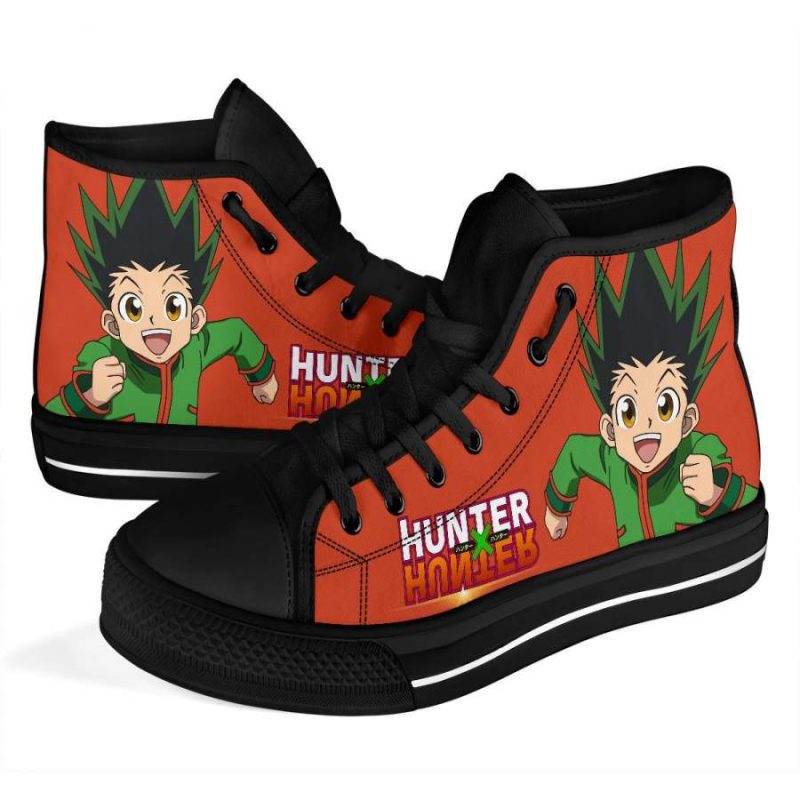 HUNTER X HUNTER Gon Freecss Orange High Top Shoes