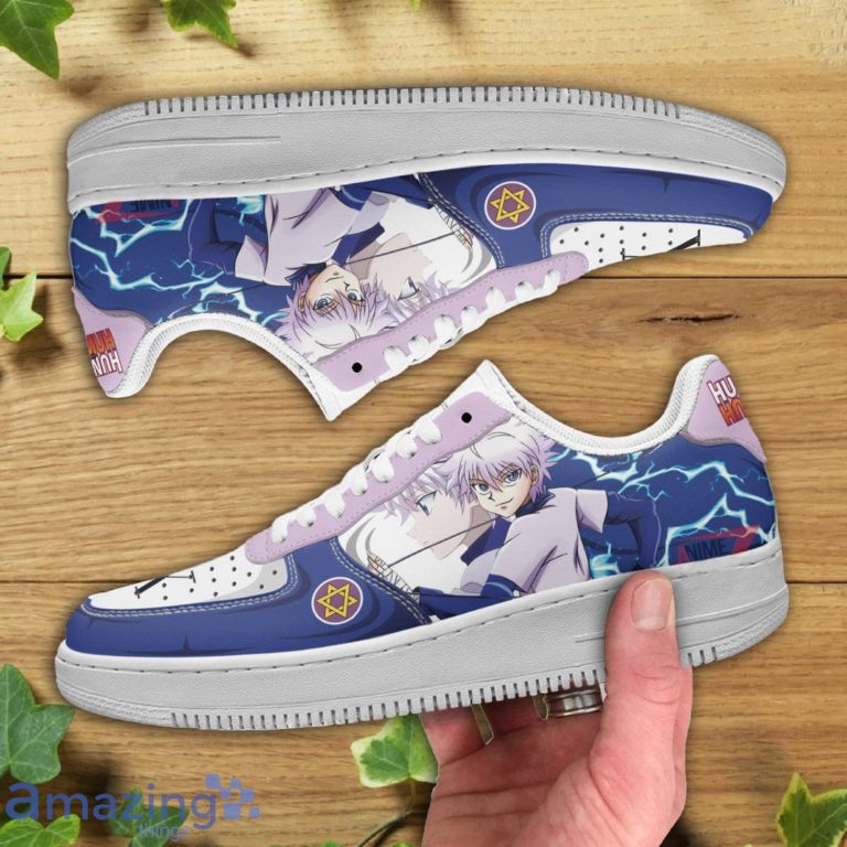 HUNTER X HUNTER Killua Zoldyck Light Pink And Blue Air Force 1 Shoes