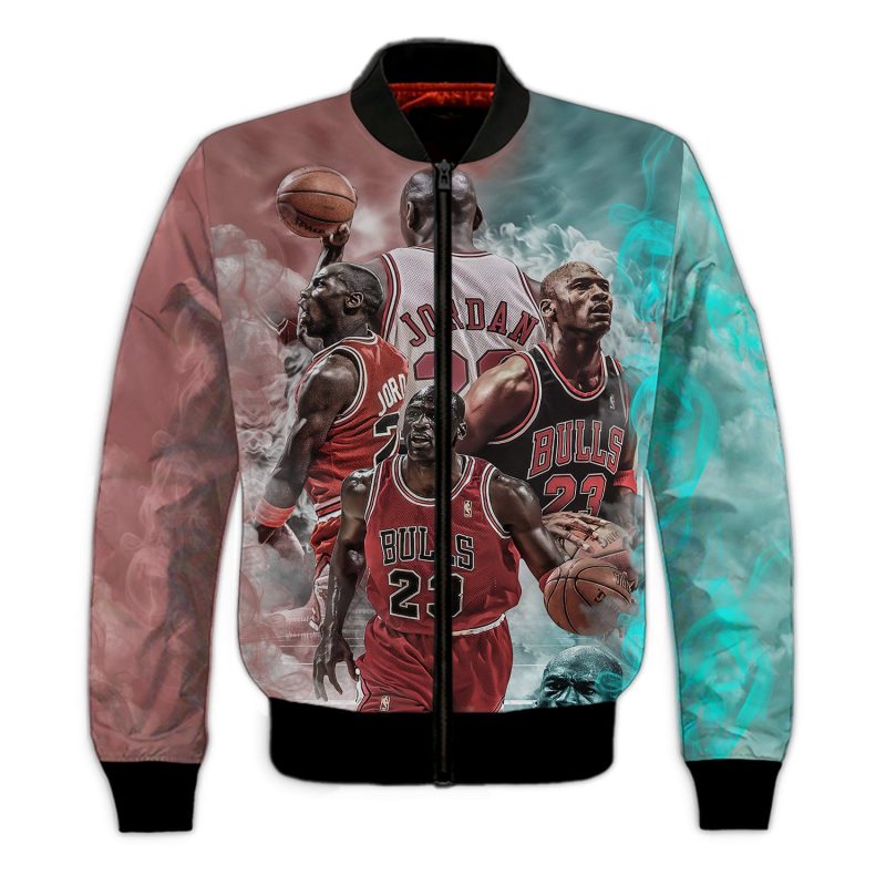 NBA Chicago Bulls Michael Jordan Player Bomber Jacket
