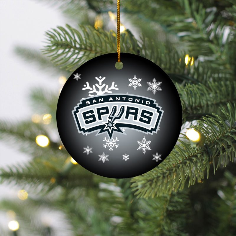 NBA San Antonio Spurs Merry Christmas Round Ornament
