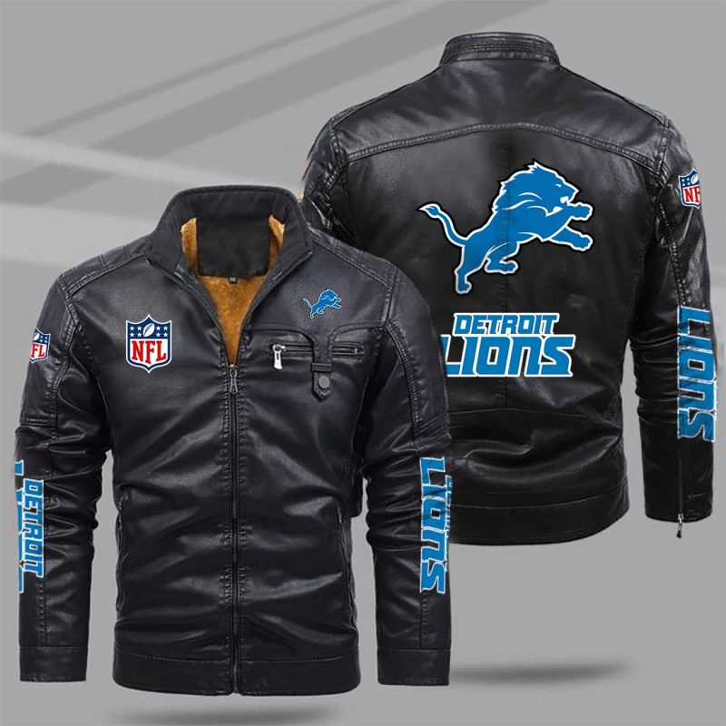 NFL Detroit Lions Leather Jacket