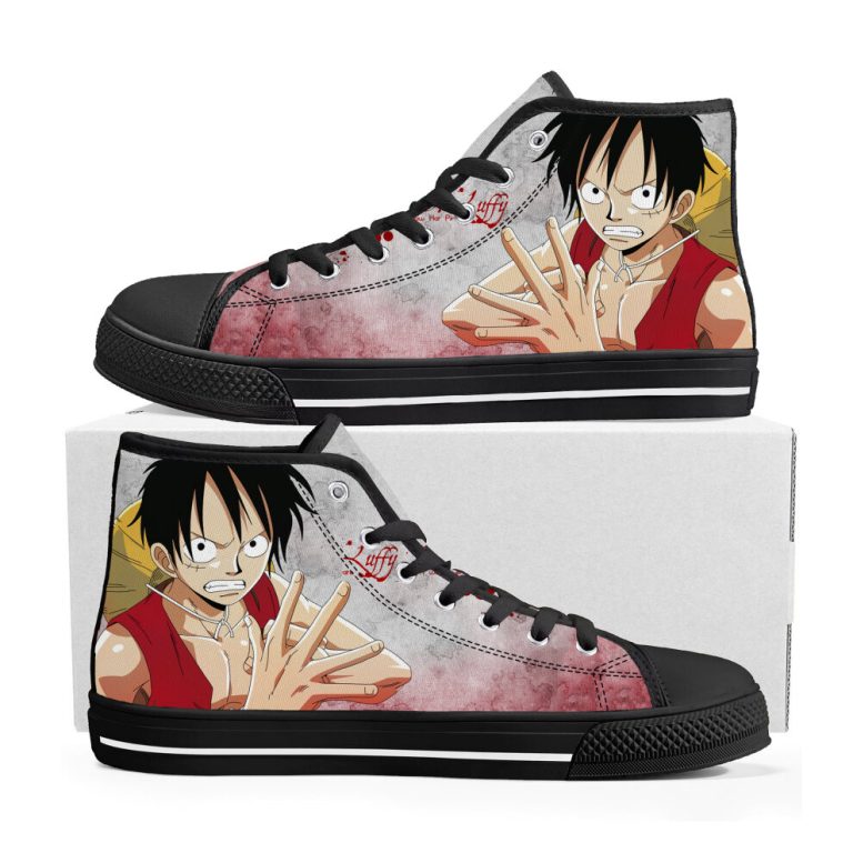ONE PIECE Monkey D Luffy Anime High Top Shoes