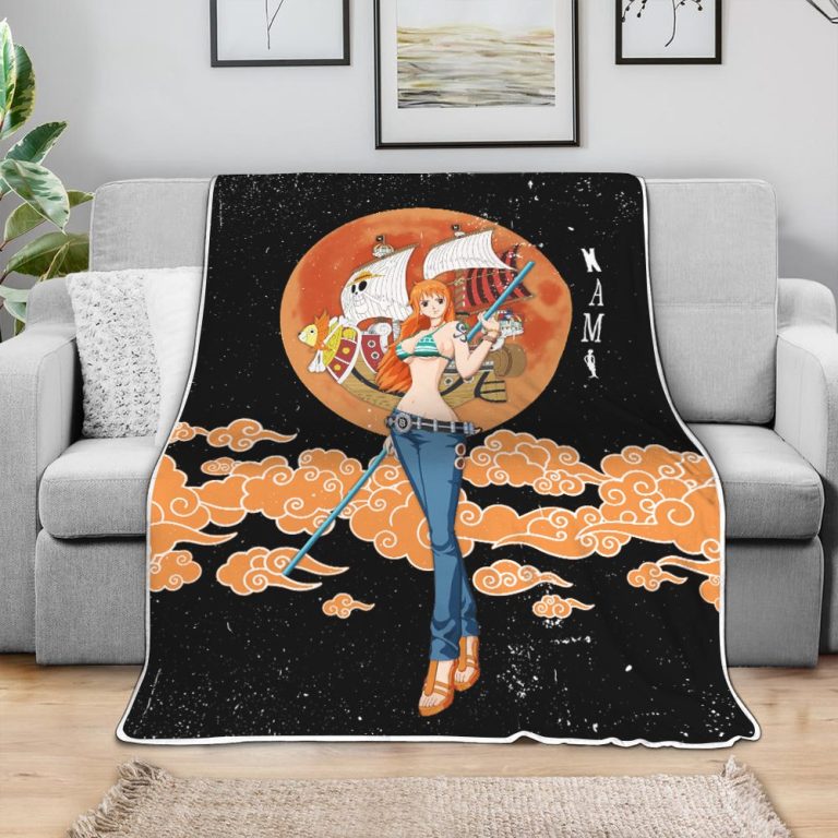 ONE PIECE Nami Moon Style Fleece Blanket