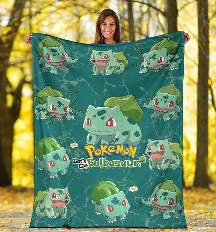 POKEMON Bulbasaur Anime Fleece Blanket