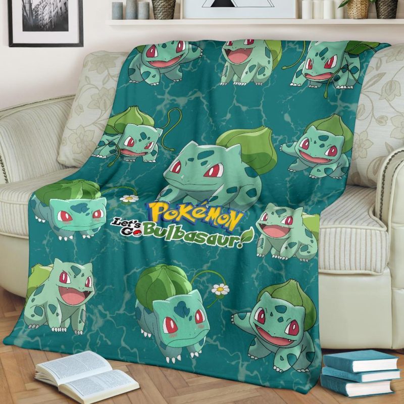 POKEMON Bulbasaur Anime Fleece Blanket