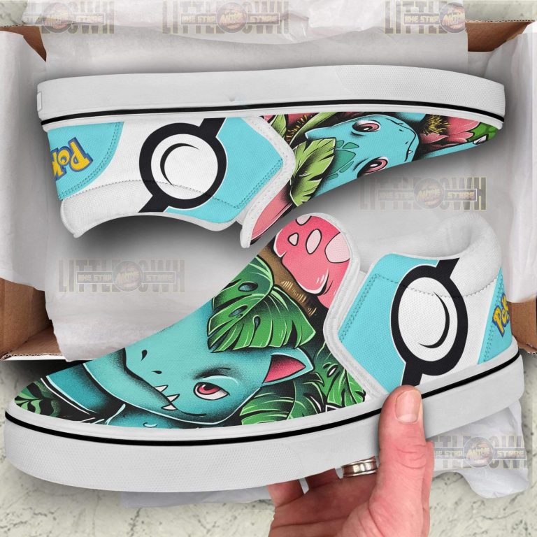 POKEMON Bulbasaur Anime Slip On Shoes