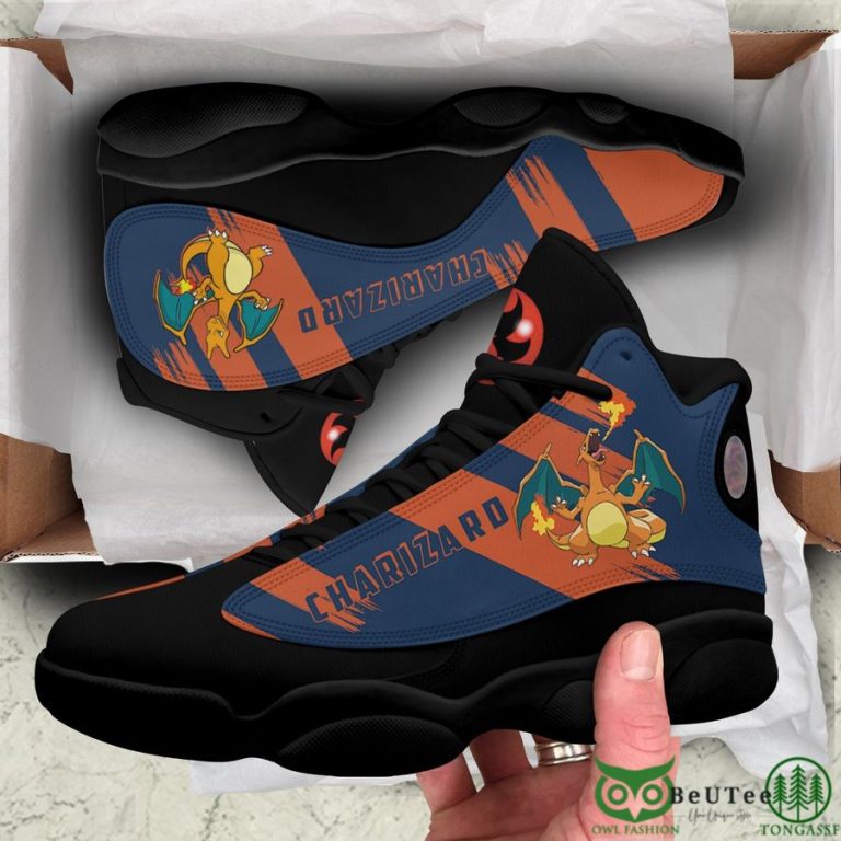 POKEMON Charizard Black Air Jordan 13 Shoes
