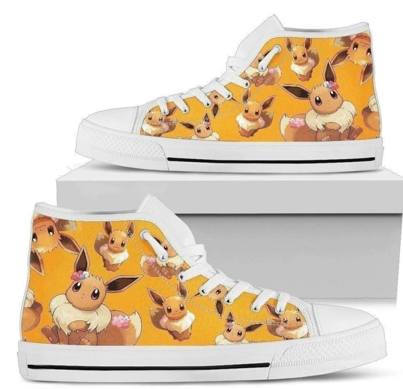 POKEMON Eevee Anime High Top Shoes