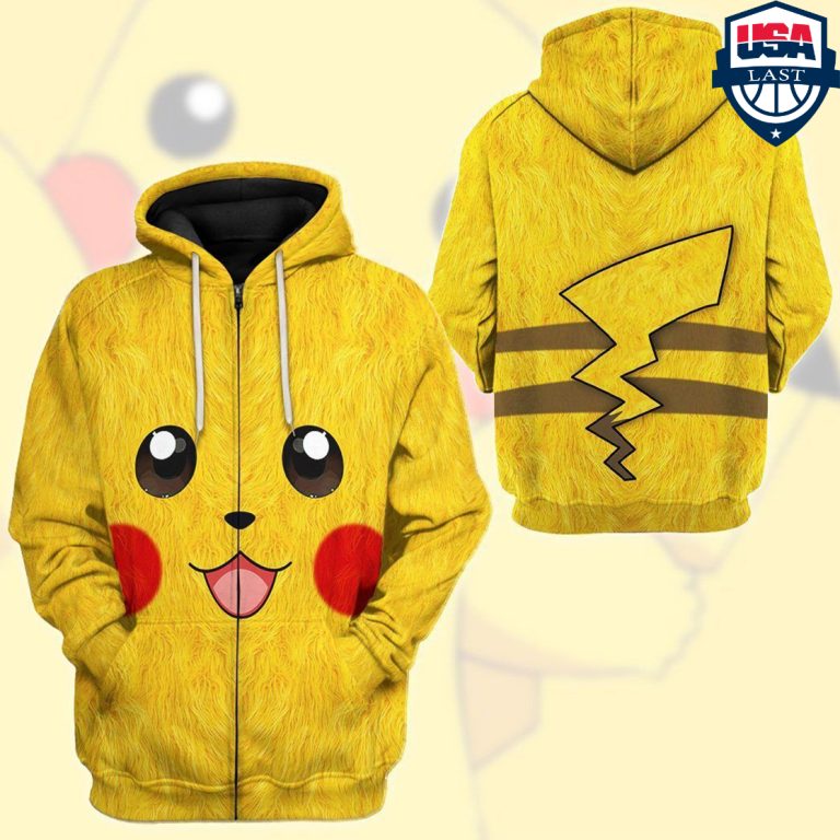 POKEMON Pikachu Yellow Zip Up Hoodie