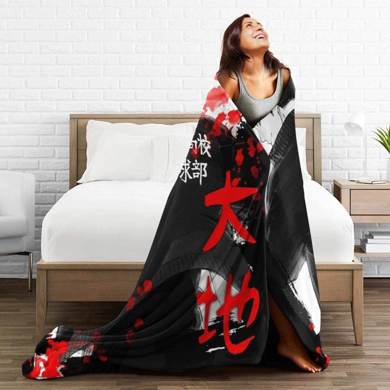 HAIKYU Daichi Sawamura Black Fleece Blanket