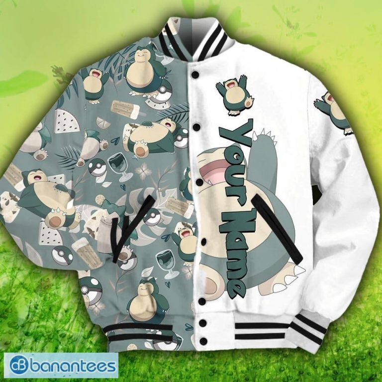 POKEMON Snorlax Custom Name Anime Baseball Jacket