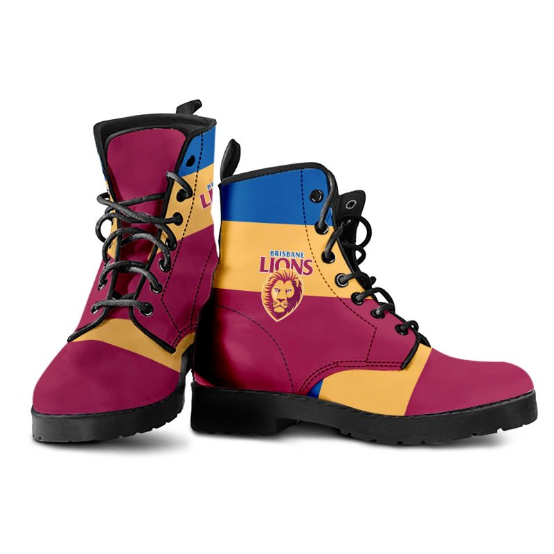 AFL Brisbane Lions Leather Boots