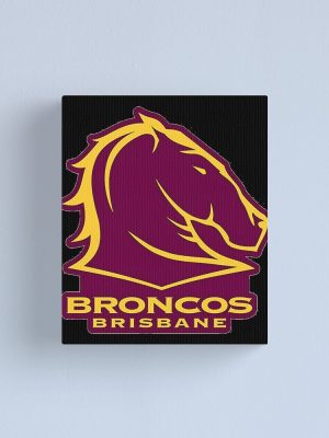 NRL Brisbane Broncos Black Portrait Canvas