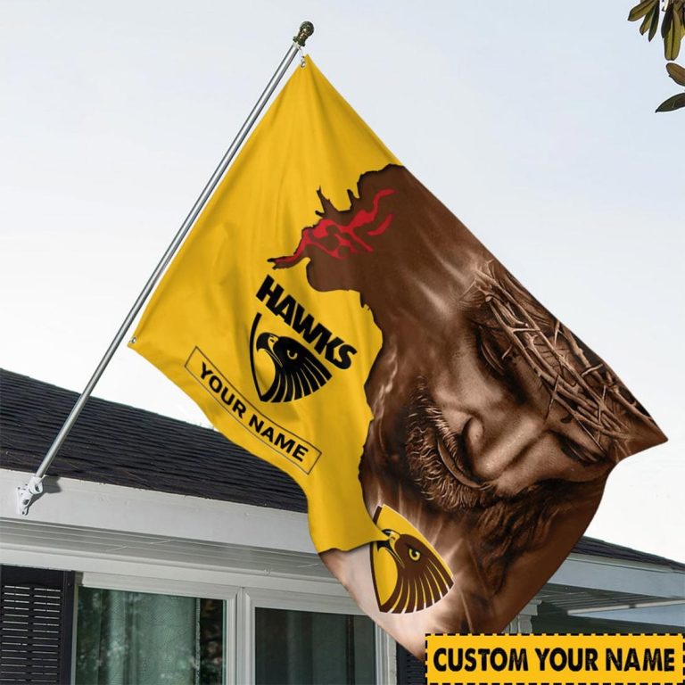 Hawthorn Hawks Custom Name Special Edition Outdoor Flag