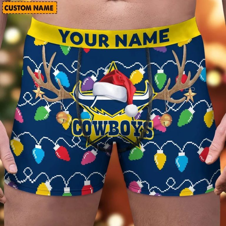 North Queensland Cowboys Custom Name Special Edition Men's Boxers