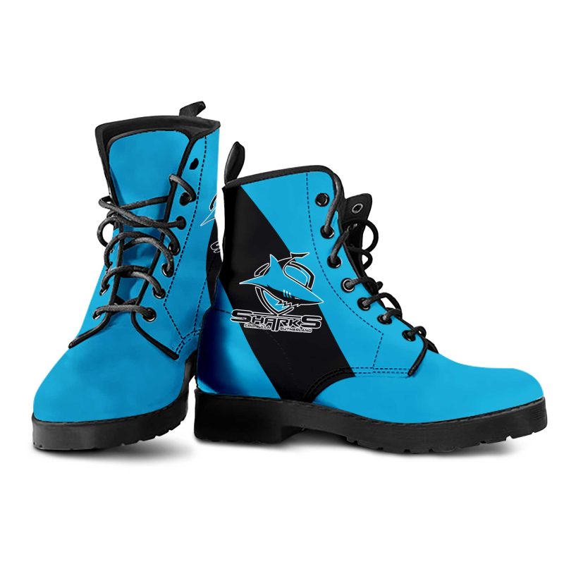 NRL Cronulla-Sutherland Sharks Leather Boots