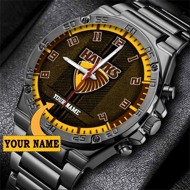 AFL Hawthorn Hawks Custom Name Special Edition SteelStorm Watch
